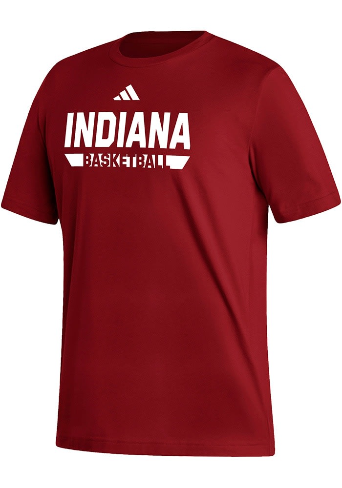 Adidas Indiana Hoosiers Red Fresh Basketball Short Sleeve T Shirt ...
