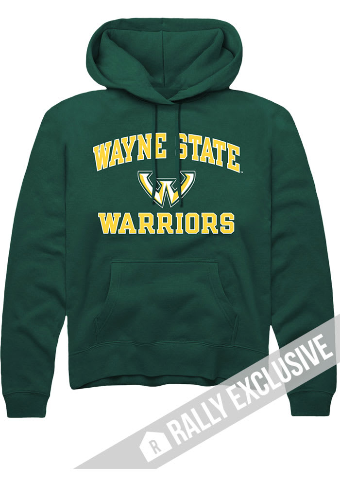 Rally Wayne State Warriors Mens GREEN No1 Graphic Hoodie - 27240526