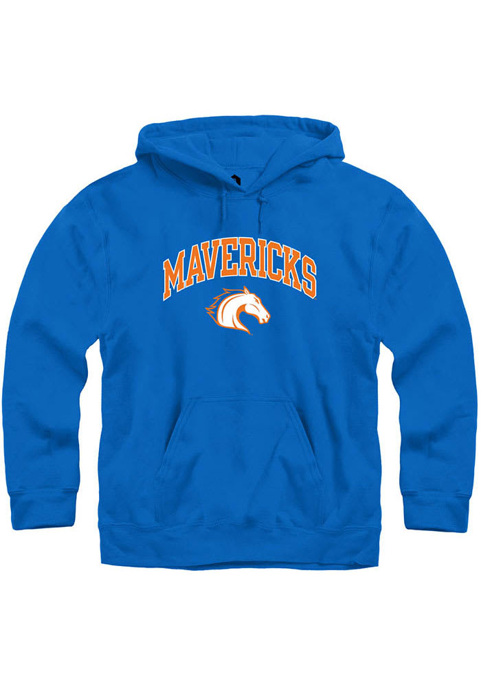 Rally UTA Mavericks Mens ROYAL Arch Mascot Hoodie - 27240693