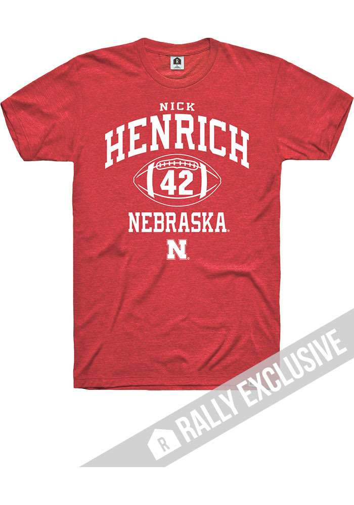 Nick Henrich Nebraska Cornhuskers Red Football Player Name And Number ...