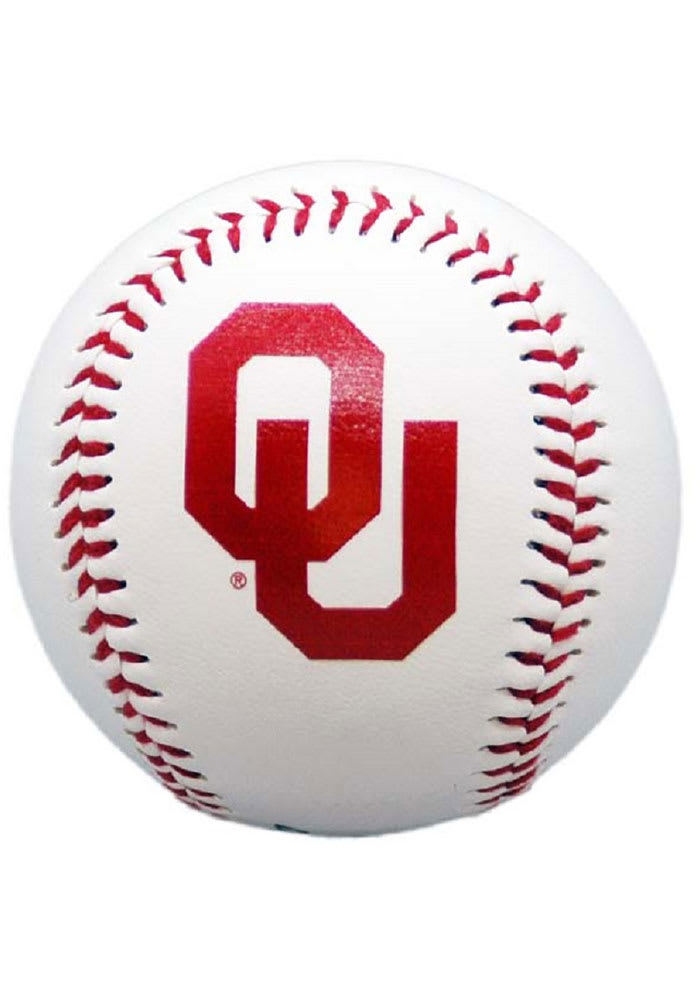 Oklahoma Sooners Red Autographed Team Logo Baseball - 27270322