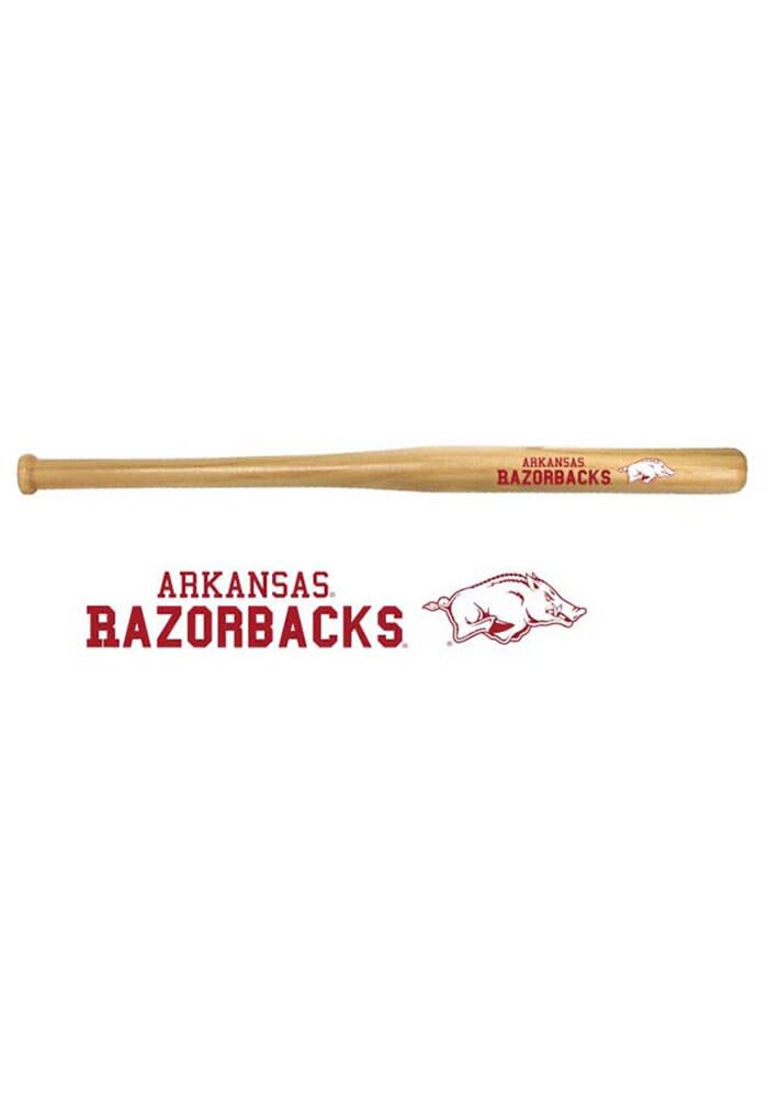 Arkansas Razorbacks Red Wooden Bat and Ball Set - 27270389