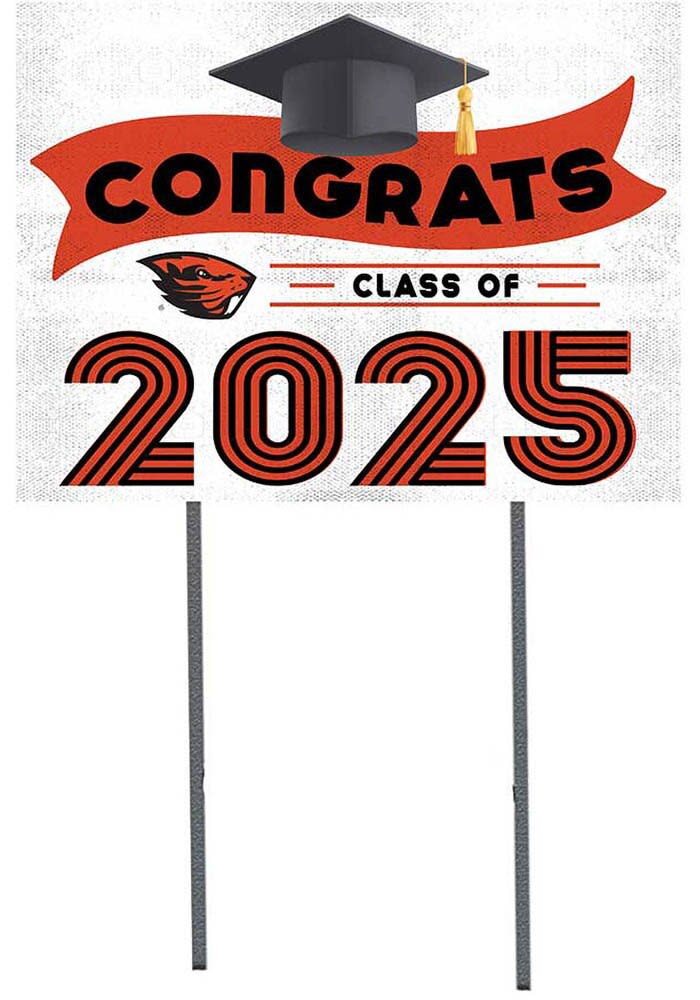 Oregon State Beavers White 18x24 Yard Sign with Stakes Class of 2025 ...