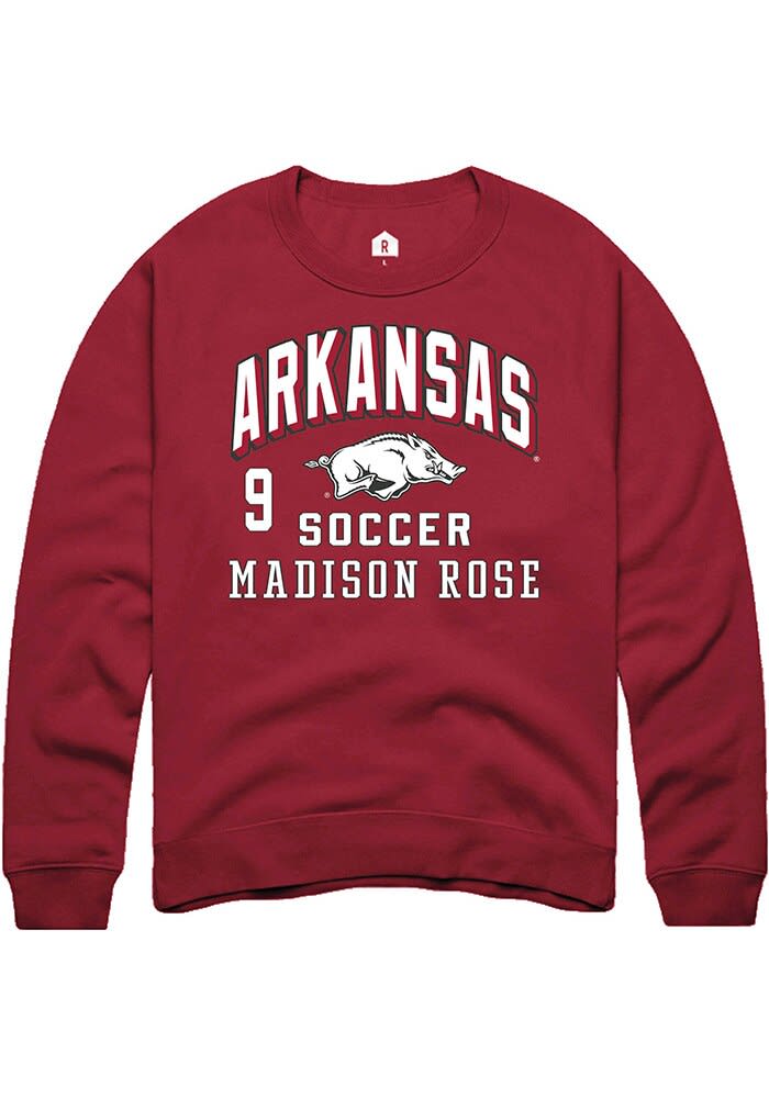 Madison Rose Arkansas Razorbacks Mens CARDINALRED NIL Arch Logo Player ...