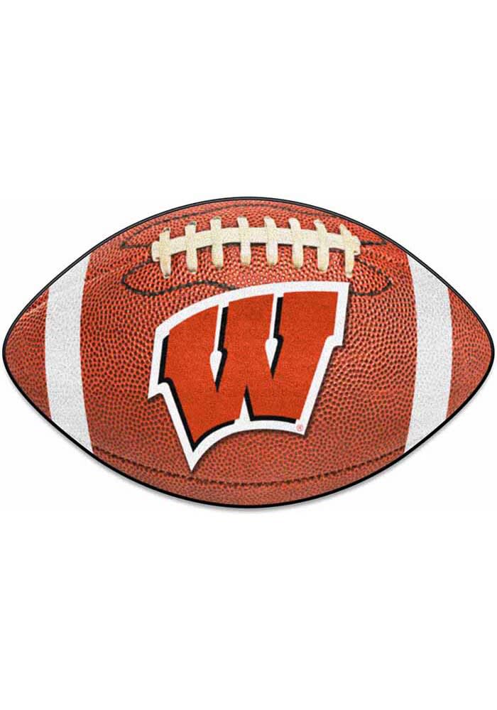 Wisconsin Badgers Football Logo Interior Rug BROWN - 274812034