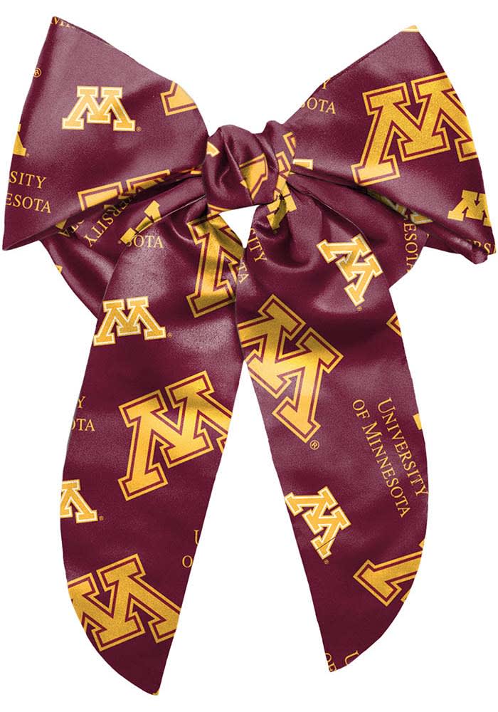 Minnesota Golden Gophers MAROON Team Logo Kids Hair Ribbons - 27916911