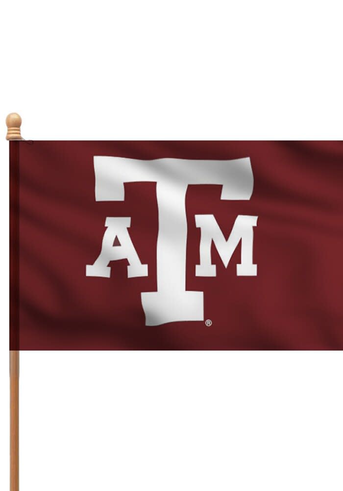 Texas A&M Aggies MAROON 3x5 Maroon Sleeve Applique Flag - 2800054