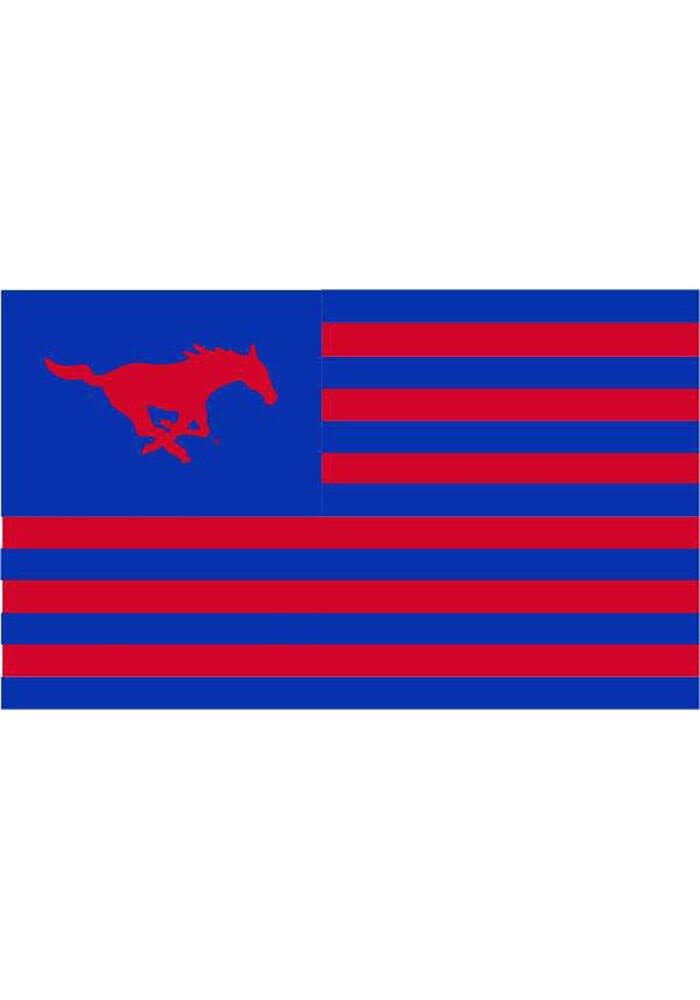 SMU Mustangs Nations RED Silk Screen Grommet Flag - 2800195