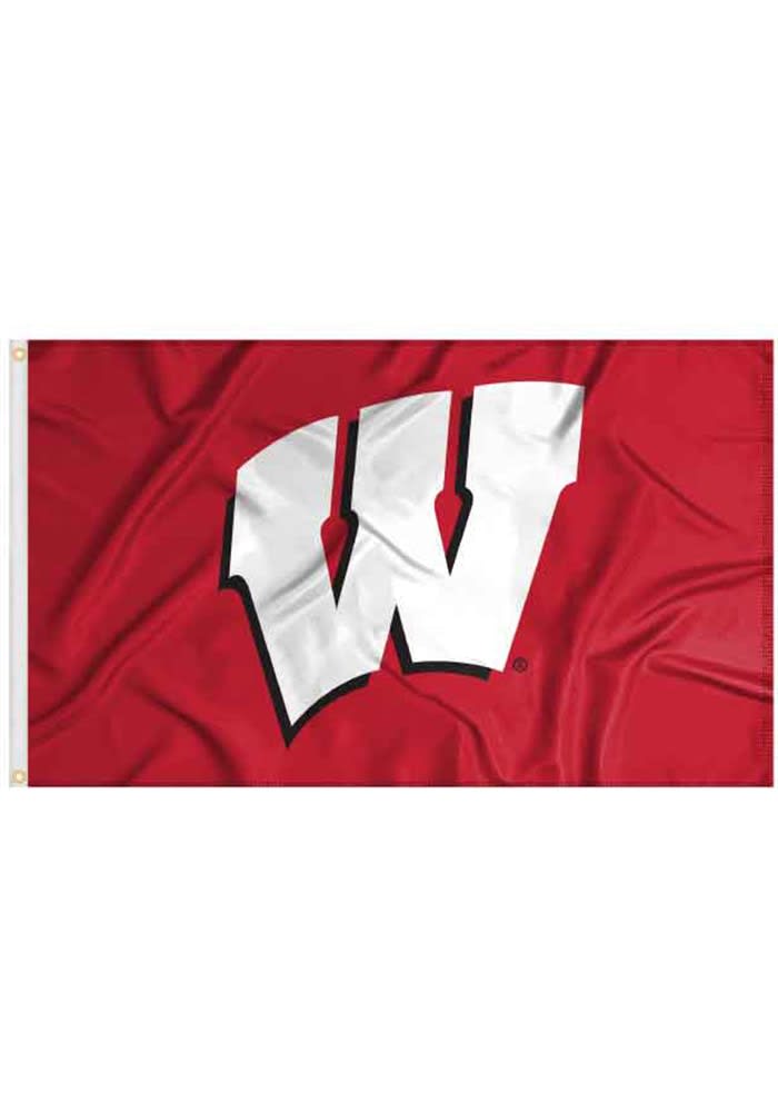 Wisconsin Badgers 3x5 Silk Screen Red Silk Screen Grommet Flag - 2800316