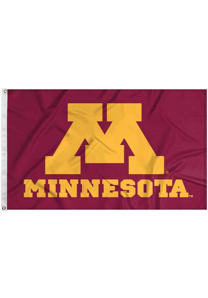 Minnesota Golden Gophers MAROON 3x5 Design Silk Screen Grommet Flag ...