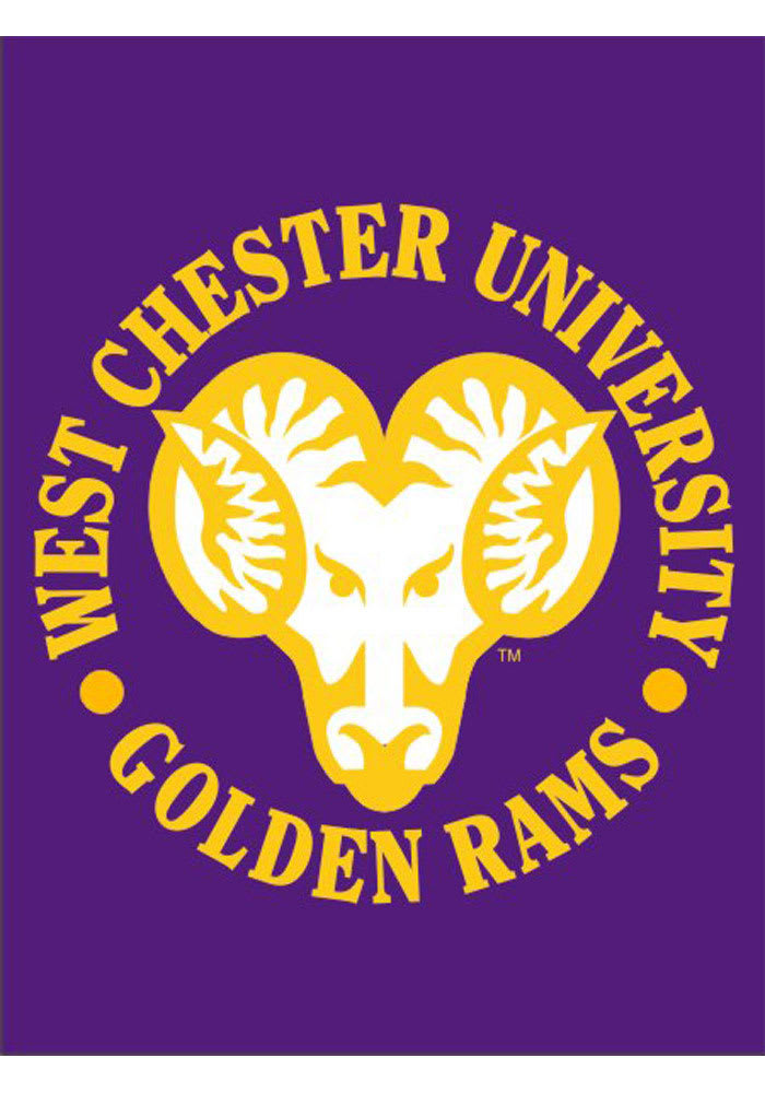 West Chester Golden Rams PURPLE 30x40 Purple Silk Screen Banner - 280042