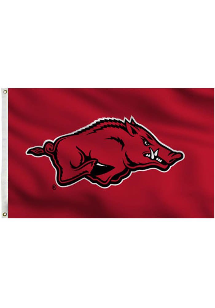 Arkansas Razorbacks 3x5 Red Grommet CARDINAL Silk Screen Grommet Flag ...