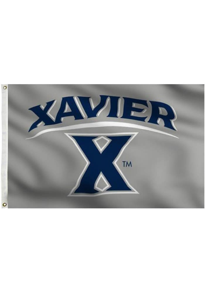 Xavier Musketeers 3x5 Grey Grommet GREY Silk Screen Grommet Flag - 280206