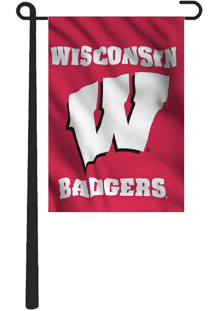 Wisconsin Badgers Red Team Logo Garden Flag - 280269