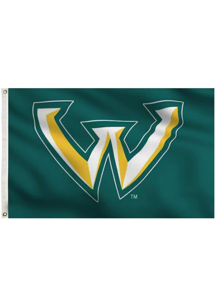Wayne State Warriors Team Logo Grommet GREEN Silk Screen Grommet Flag ...