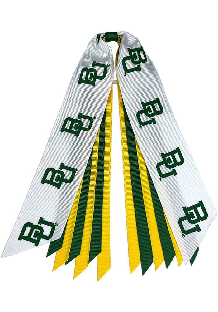 Baylor Bears GREEN Pony Streamer Kids Hair Ribbons - 2810320