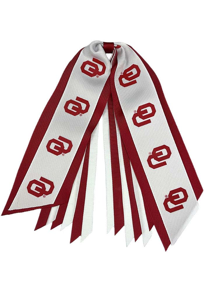 Oklahoma Sooners Red Jumbo Pony Streamer Kids Hair Ribbons - 2811167