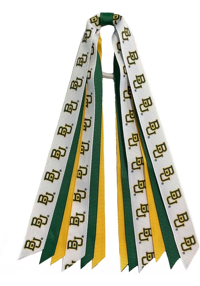 Baylor Bears GREEN Mini Pony Streamer Kids Hair Ribbons - 2811213