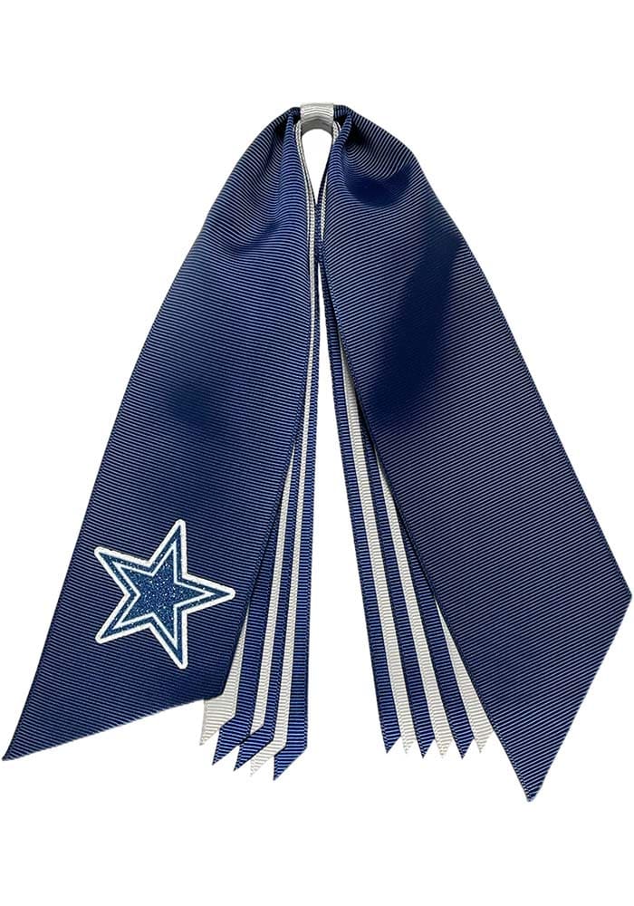 Dallas Cowboys NAVY Glitter Pony Streamer Kids Hair Ribbons - 2811320