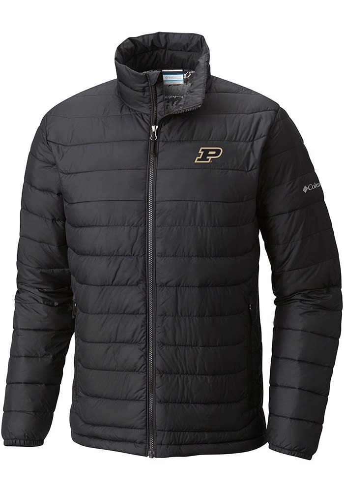 Columbia Mens BLACK Purdue Boilermakers Powder Lite Winter Coat - 282300099