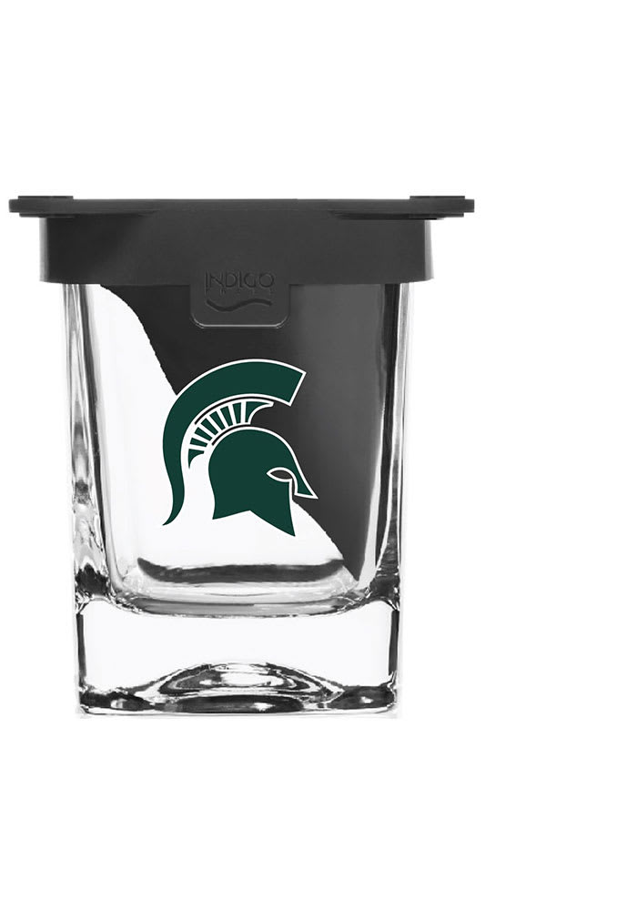 Michigan State Spartans GREEN Ice Wedge Rock Glass - 2840378