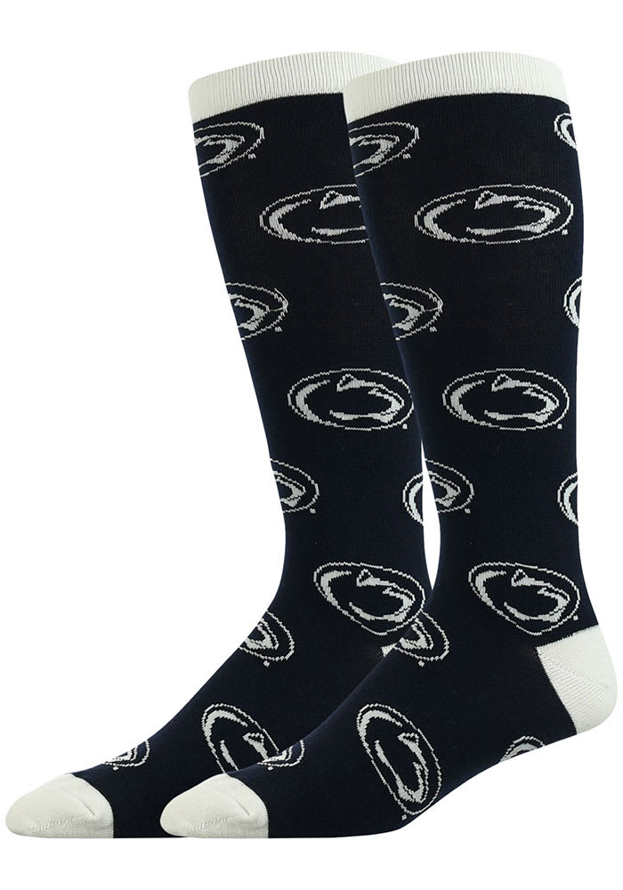 Penn State Nittany Lions NAVY Allover Mens Dress Socks - 28610398