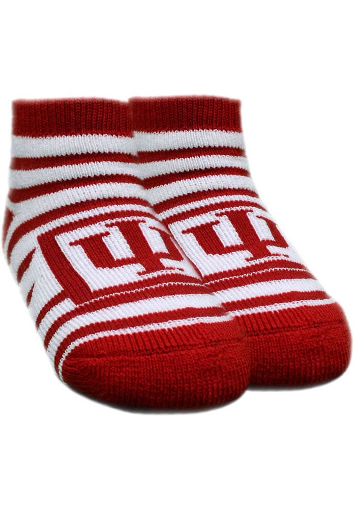 Indiana Hoosiers Red Stripe Baby Quarter Socks - 28610508