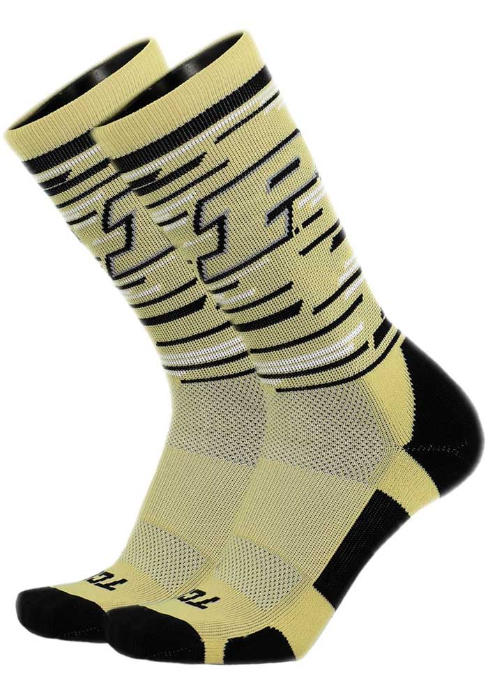 Purdue Boilermakers BLACK Fastline Mens Crew Socks - 28610567