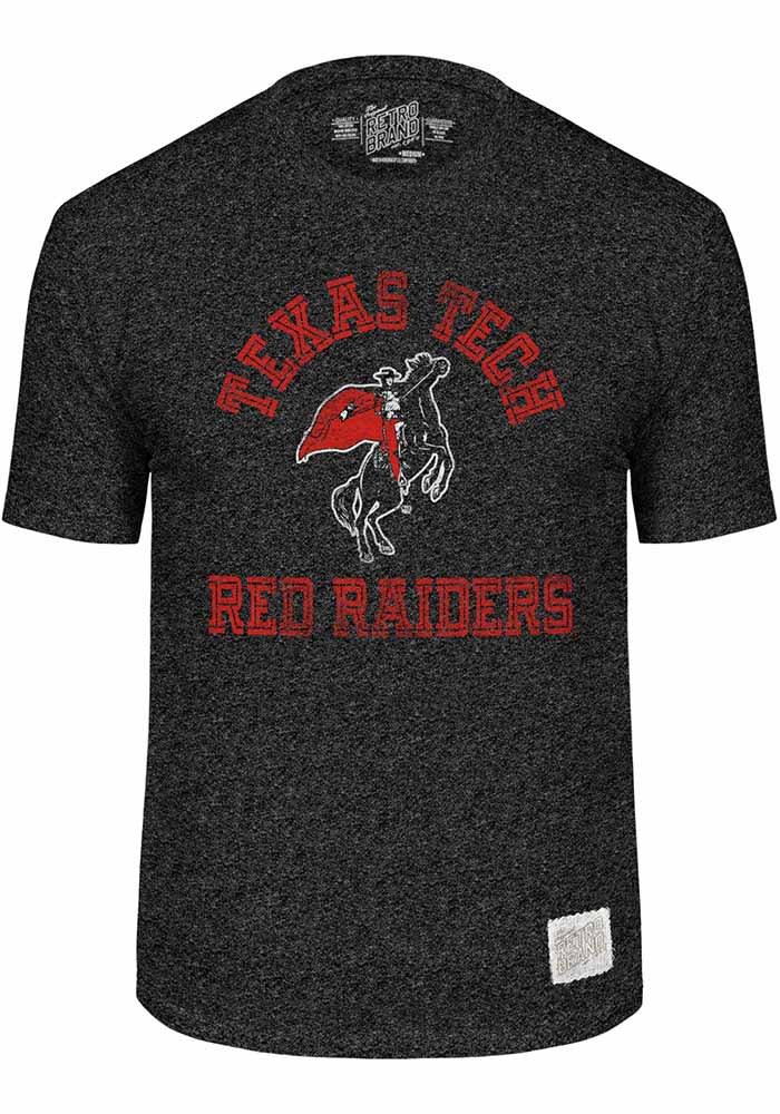 Original Retro Brand Texas Tech Red Raiders BLACK Mascot Mascot Short ...