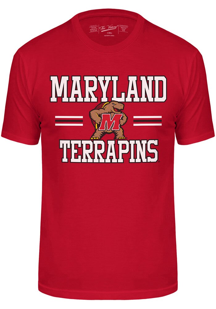 Red Maryland Terrapins Number One Short Sleeve T Shirt