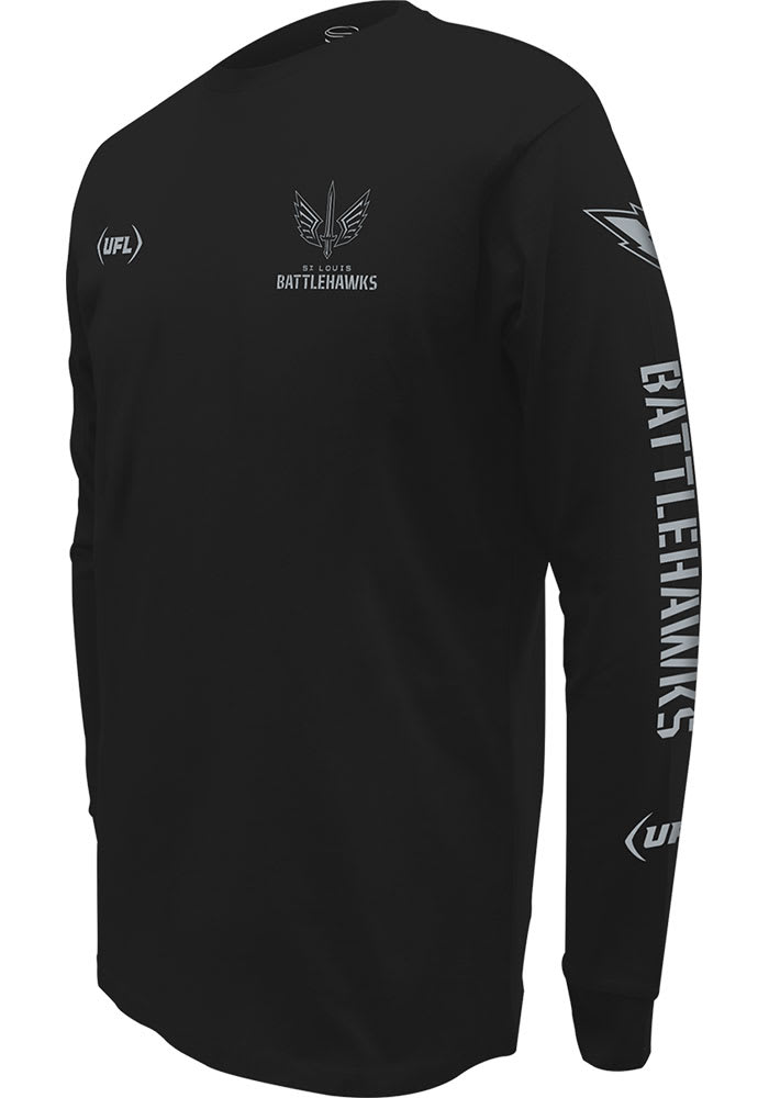 St Louis Battlehawks Header BLACK Long Sleeve T Shirt - 29900116
