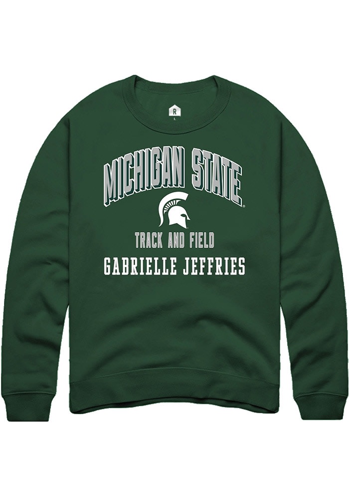 Gabrielle Jeffries Michigan State Spartans Mens GREEN NIL Arch Logo ...