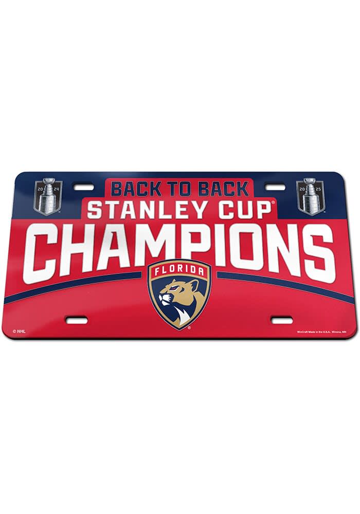 Florida Panthers License Plate- Florida Panthers Red Back to Back NHL ...