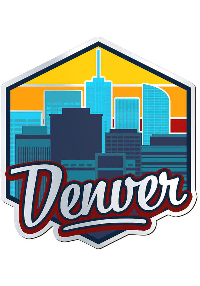 Denver Souvenir | Denver Stickers BLUE Skyline Chrome - 30490057