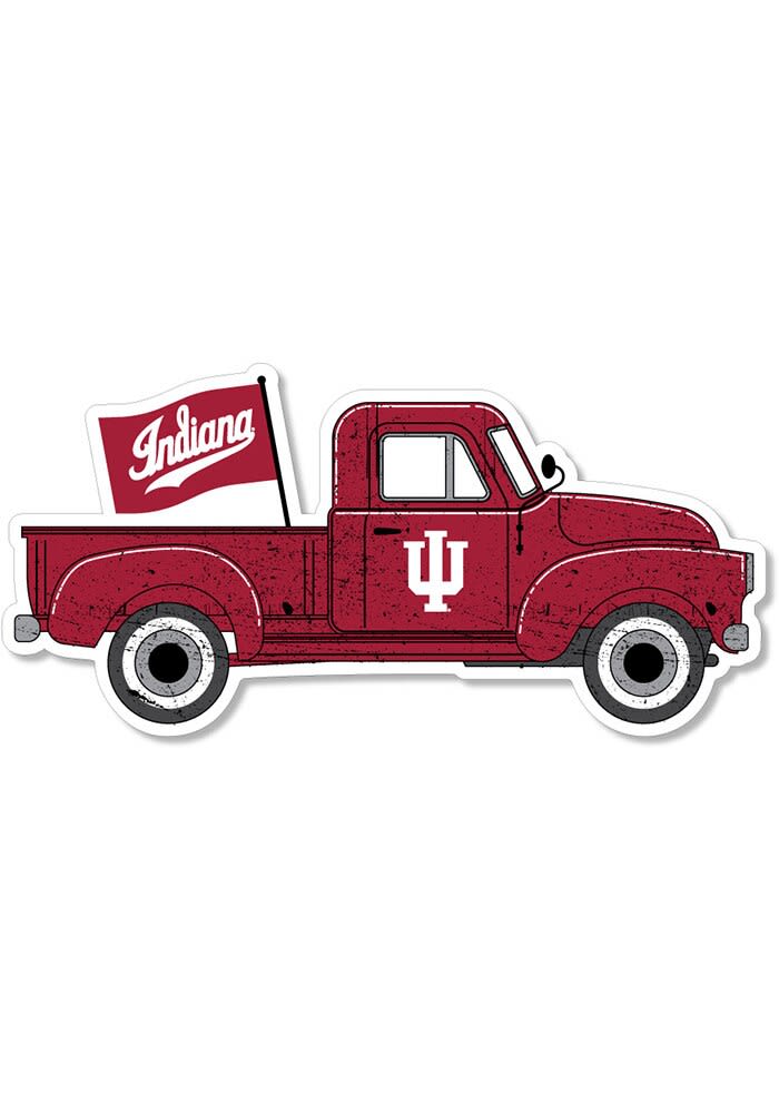 Indiana Hoosiers Souvenir | Indiana Hoosiers Stickers CRIMSON 2" Truck ...
