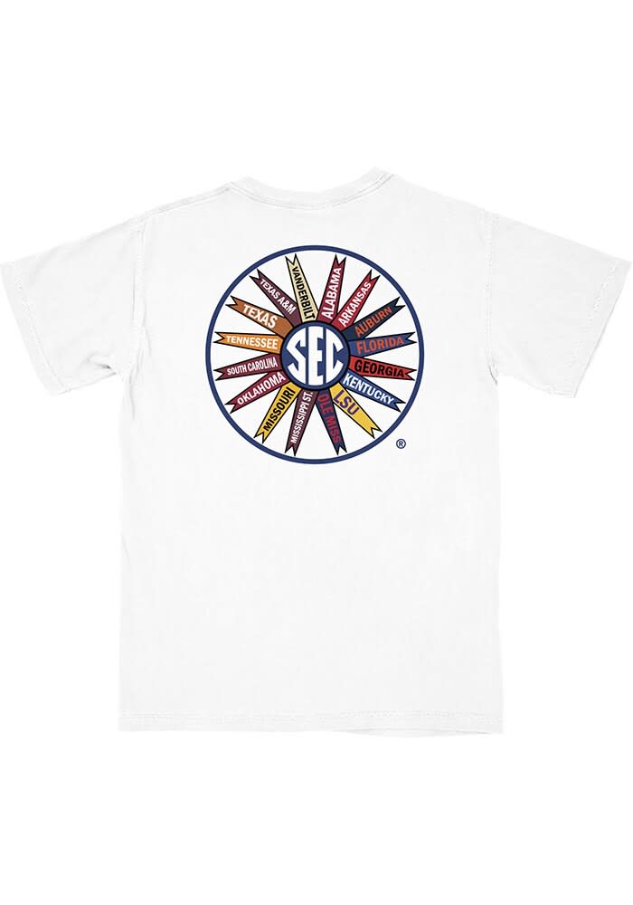 B-Unlimited SEC White Pinwheel Short Sleeve T Shirt - 3153959