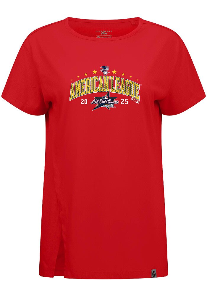 Levelwear Womens RED Influx 25 MLB ASG T-Shirt - 3162348