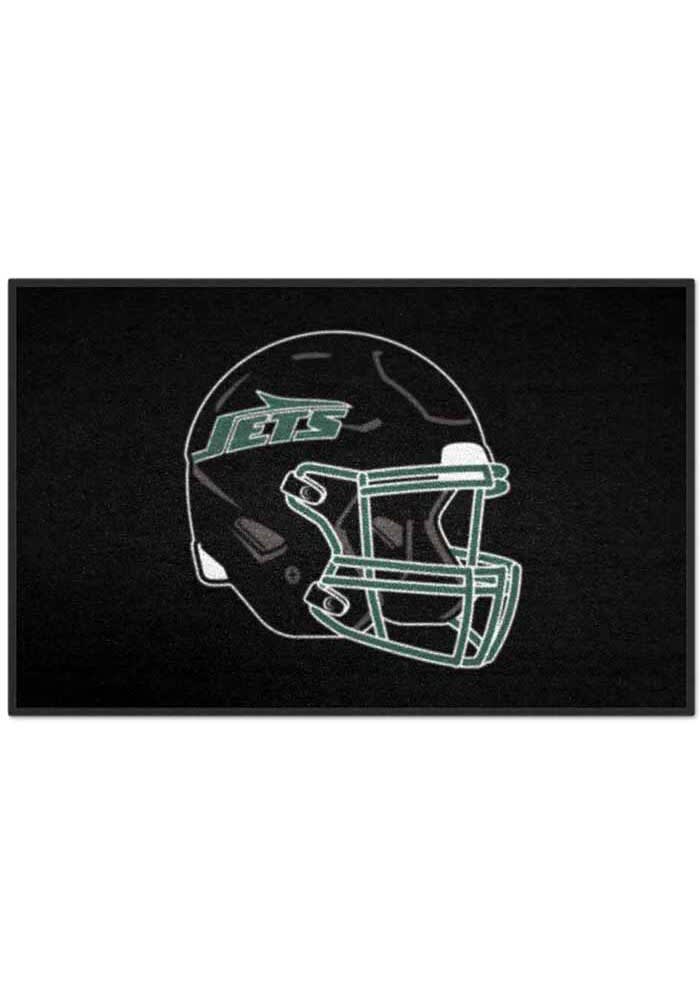 New York Jets Helmet Logo Interior Rug BLACK - 3173619