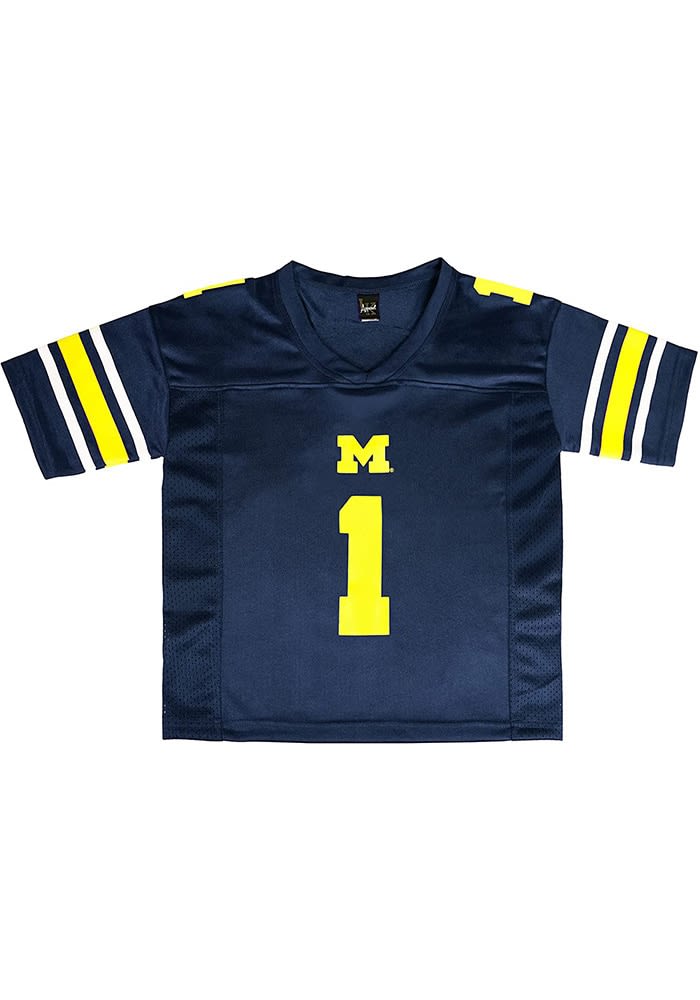 Michigan Wolverines Little King Youth Football BLUE Football Jersey ...