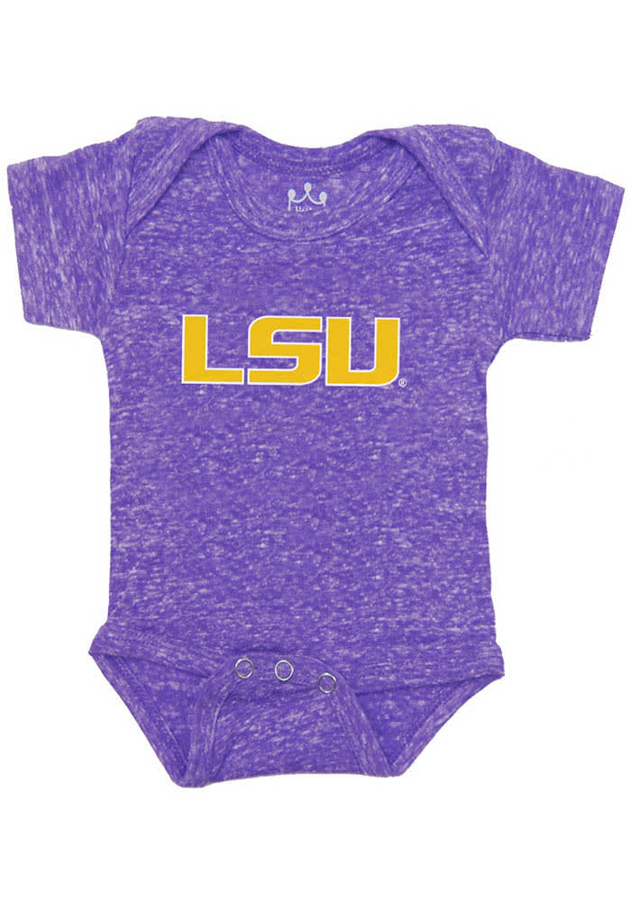 LSU LSU Tigers PURPLE Baby Primary Logo One Piece - 31800306