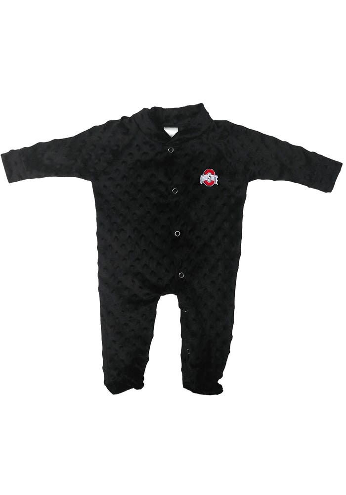 Little King Ohio State Buckeyes Baby BLACK Cuddle Bubble Romper Pajamas ...