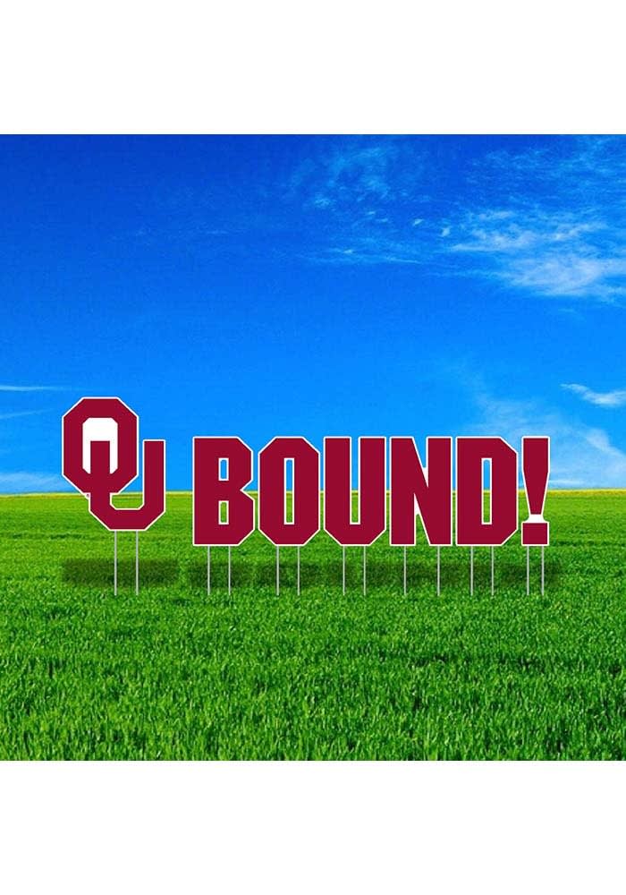 Oklahoma Sooners CRIMSON Large Bound Yard Sign - 31839332