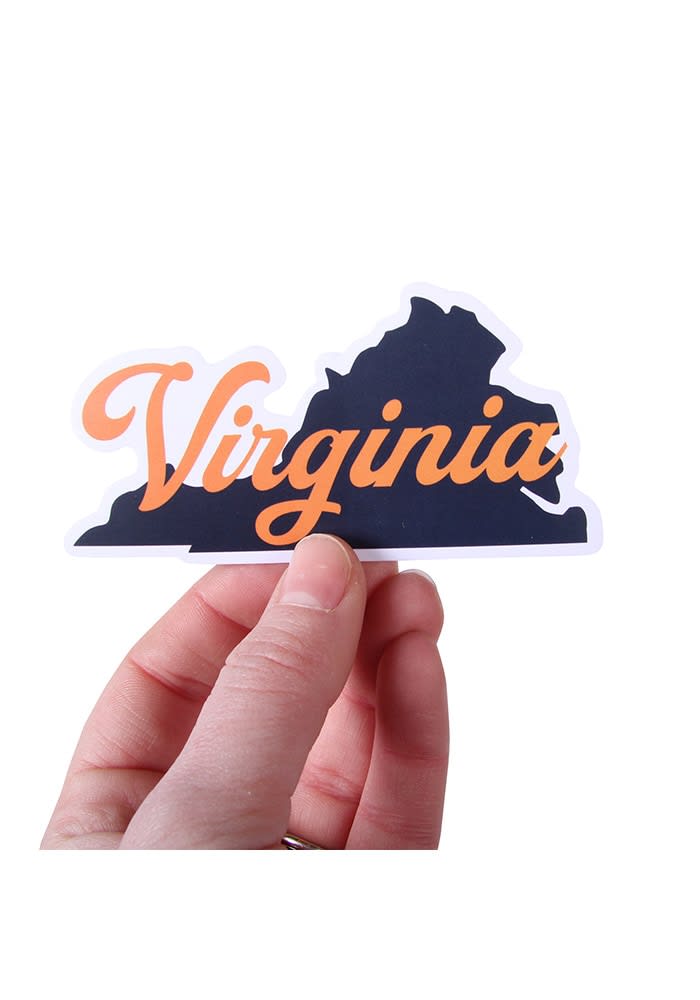 Virginia Souvenir | Virginia Stickers NAVY State Shape - 319980966