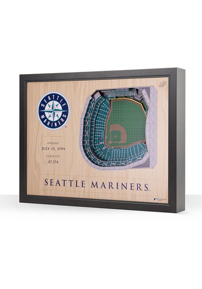 Seattle Mariners TAN 3D Stadium View Wall Art - 321611483