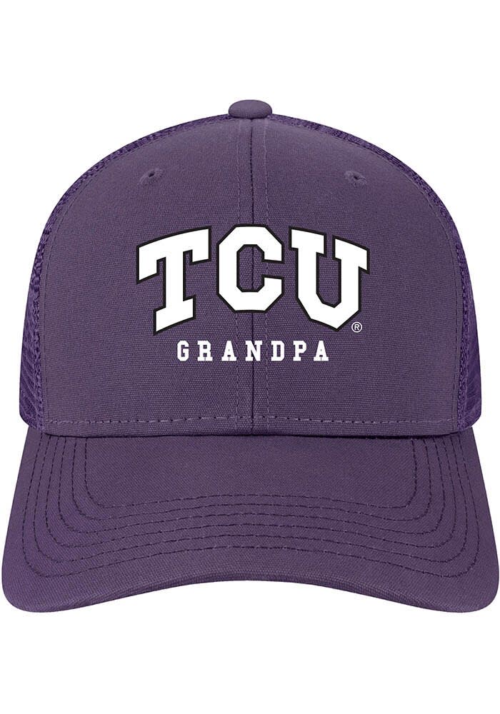 TCU Horned Frogs PURPLE Grandpa Mid Pro Trucker Adjustable Hat - 321674754