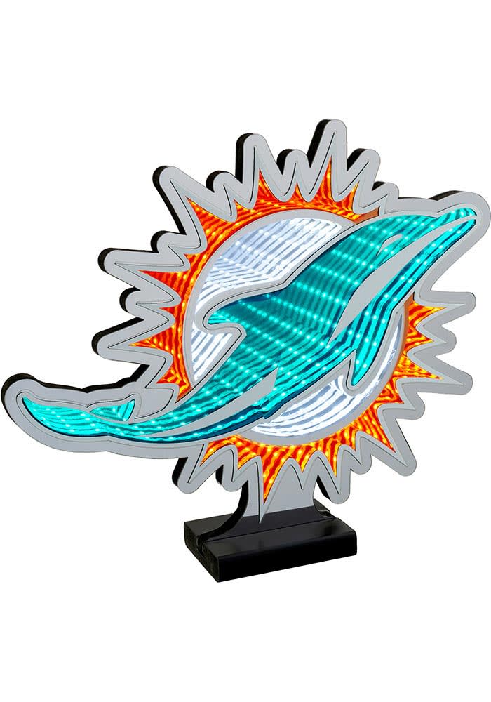 Miami Dolphins AQUA Infinity Table Lamp - 32246045
