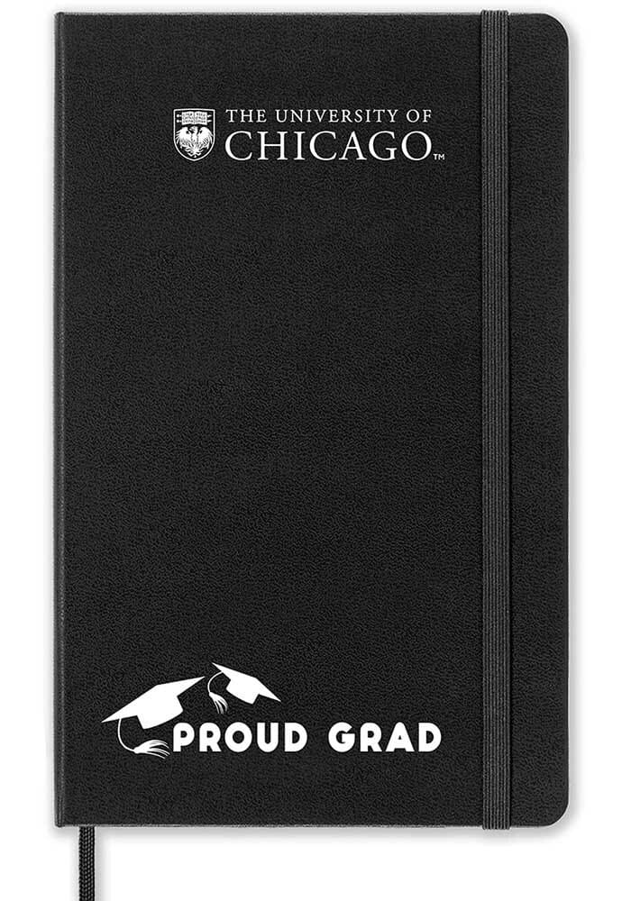 University of Chicago Maroons BLACK Proud Grad team logo Notebook and ...