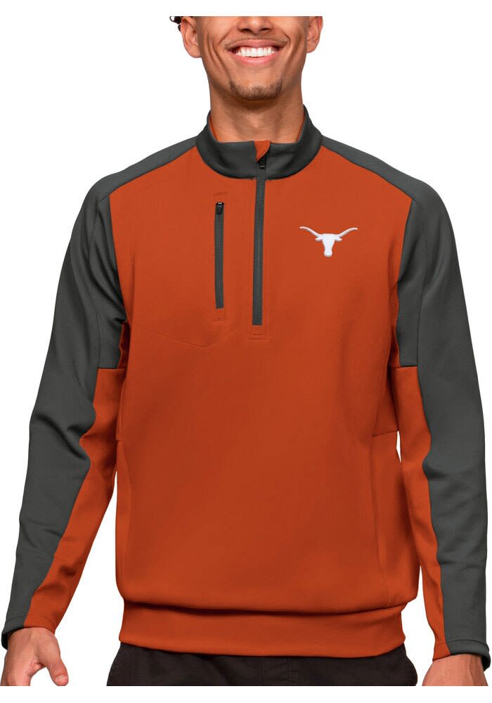 Antigua Texas Longhorns Mens BURNTORANGE Team Pullover - 32311901