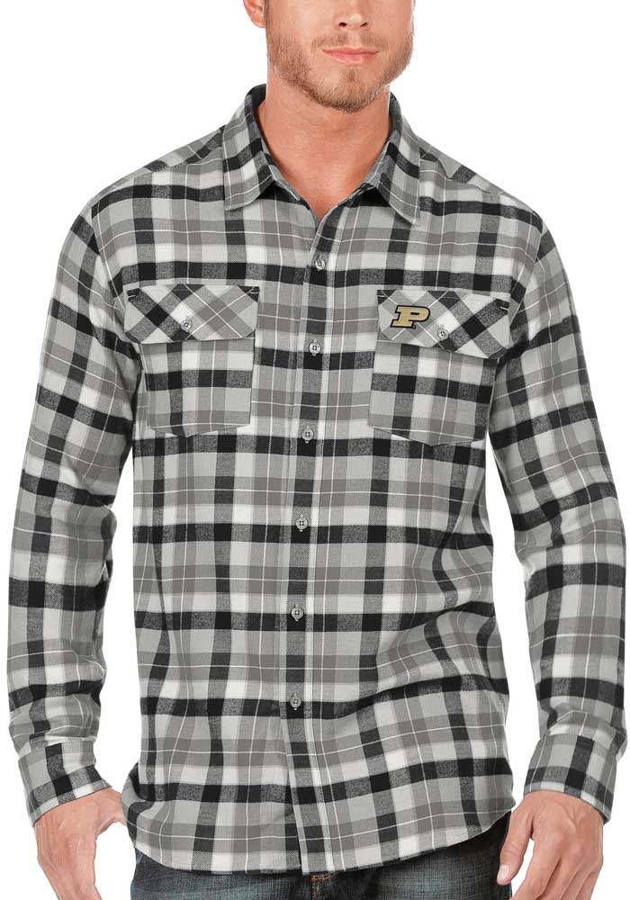 Purdue Boilermakers Antigua Black Ease Long Sleeve Dress Shirt