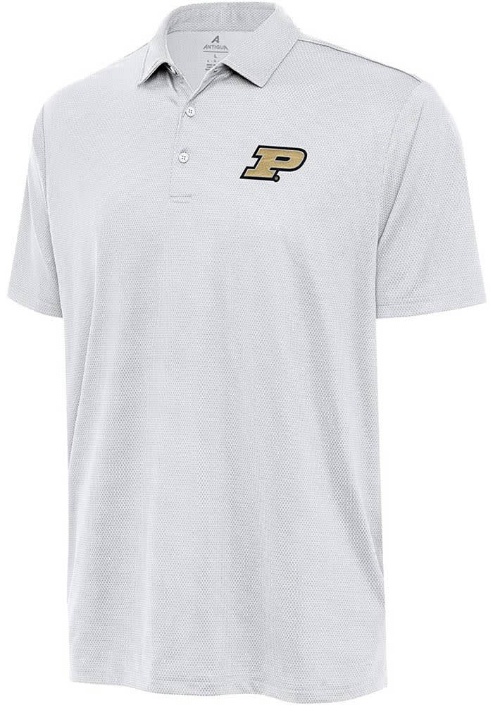 Antigua Mens White Purdue Boilermakers Ellipse Short Sleeve Polo Shirt ...